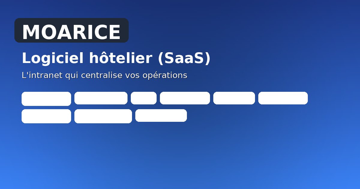 MOARICE – Logiciel hôtelier (SaaS) : intranet pour hôtels